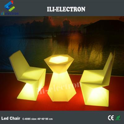Cina Color customized plastic led lighting chairs in vendita
