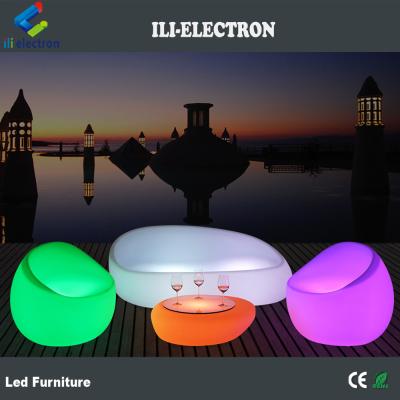 Cina waterproof color changing plastic Led tea table chair set in vendita