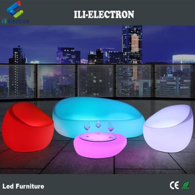 Cina waterproof color changing plastic Led tea table chair set in vendita