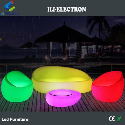 Cina waterproof color changing plastic Led tea table chair set in vendita