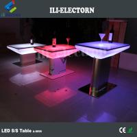 China RGB remote control lighting plastic led square lounge table for sale