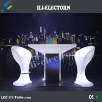 China RGB remote control lighting plastic led square lounge table for sale