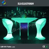 China RGB remote control lighting plastic led square lounge table for sale
