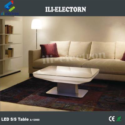 Cina RGB remote control lighting plastic led square lounge table in vendita