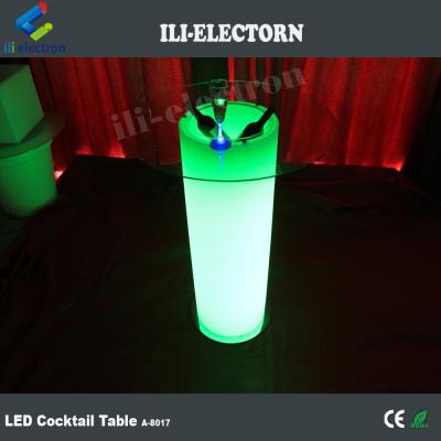 Cina Tavolo da cocktail a luce LED, tavola da caffè illuminata con secchio di ghiaccio in vendita
