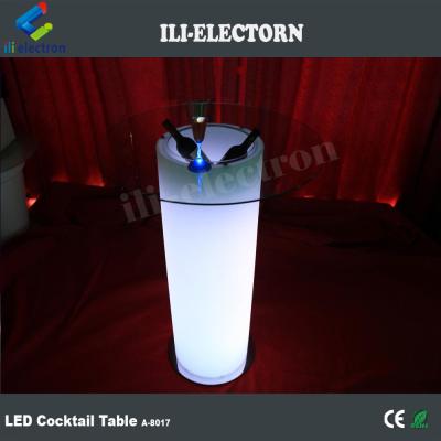 Cina plastic Illuminated LED Ice Bucket Table w/Glass for night club in vendita