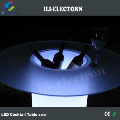 Cina plastic Illuminated LED Ice Bucket Table w/Glass for night club in vendita