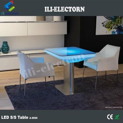 Cina colorful led bar furniture glowing table lighting coffee table in vendita