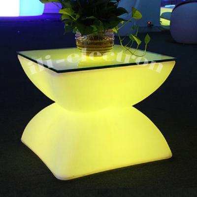Cina luminous LED bar table led plastic hotel coffee table in vendita