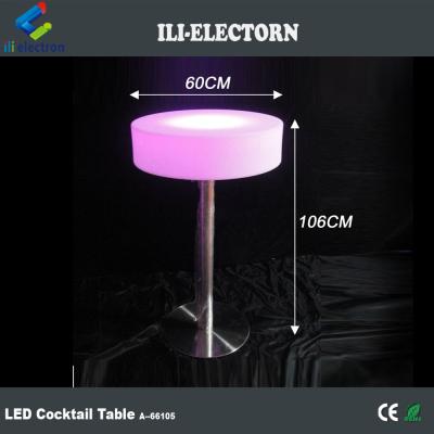 Cina Tavolo da cocktail in plastica a LED, tavola da bar con luci 16 colori in vendita