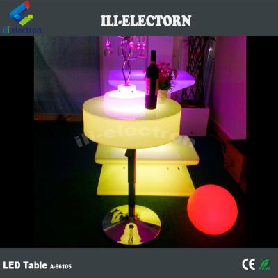 Cina Tavolo da cocktail in plastica a LED, tavola da bar con luci 16 colori in vendita
