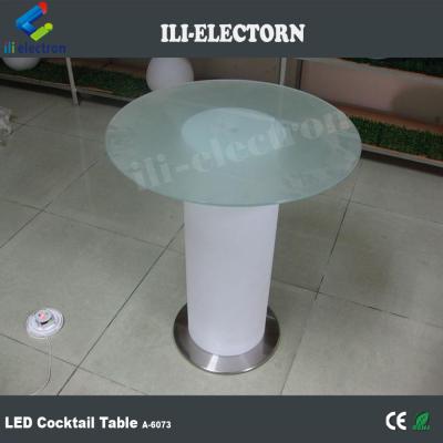 Cina glass table top illuminated bar table led cocktail table in vendita