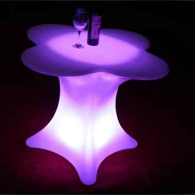 Cina flower shape lit up table led bar furniture in vendita