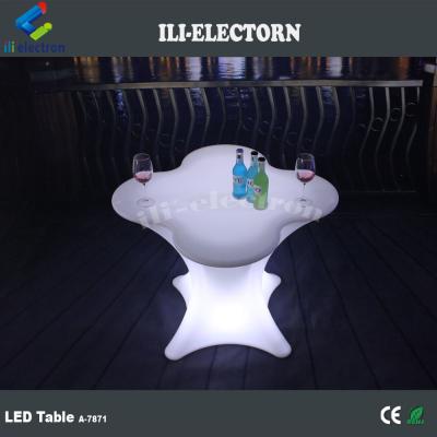 Cina flower shape lit up table led bar furniture in vendita