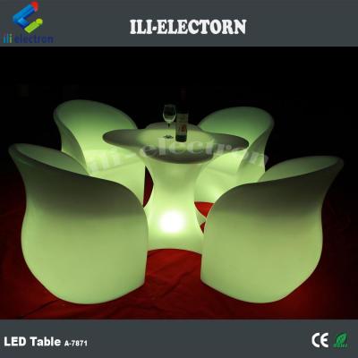 Cina flower shape lit up table led bar furniture in vendita
