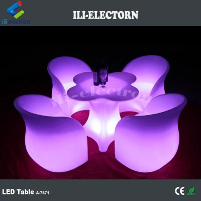 Cina flower shape lit up table led bar furniture in vendita