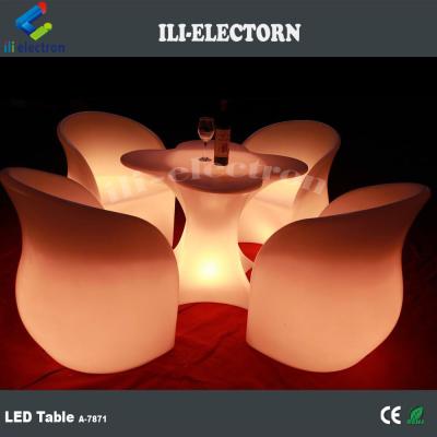 Cina flower shape lit up table led bar furniture in vendita