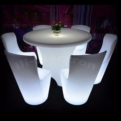 Cina Modern Round Restaurant Illuminated LED Dinner Table in vendita