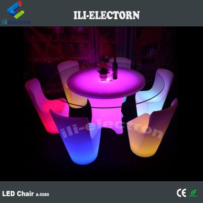 Cina Modern Round Restaurant Illuminated LED Dinner Table in vendita