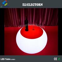 China Rechargeable plastic Lighted up led round coffee table for sale