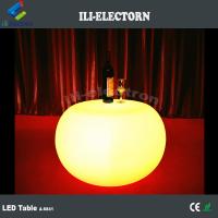 China Rechargeable plastic Lighted up led round coffee table for sale
