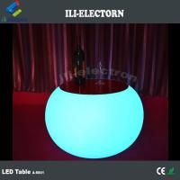 China Rechargeable plastic Lighted up led round coffee table for sale