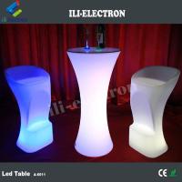 China high top LED Lights Bar Round cocktail Table for sale