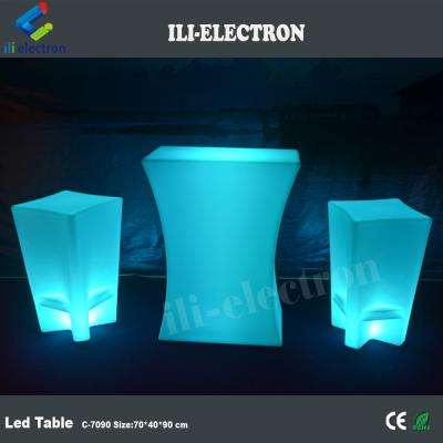 Cina Waterfpoof led table light up table bar furniture led coffee table in vendita