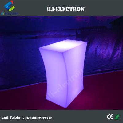 Cina Waterfpoof led table light up table bar furniture led coffee table in vendita