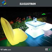 China luxury plastic led L shape sofa chair for sale