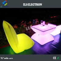 China luxury plastic led L shape sofa chair for sale