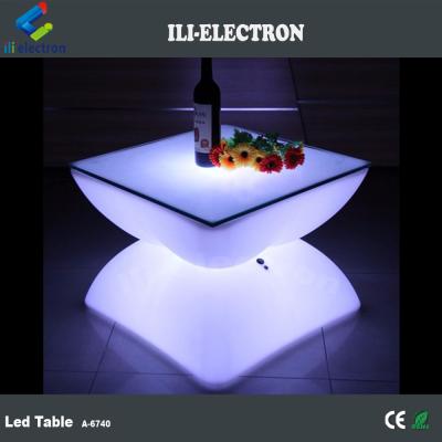 Cina Rechargeable square LED illuminou bar table with remote control/romantic outdoor table in vendita