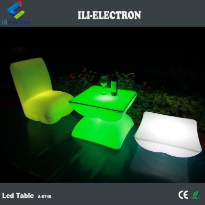 Cina Rechargeable square LED illuminou bar table with remote control/romantic outdoor table in vendita