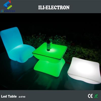 Cina Rechargeable square LED illuminou bar table with remote control/romantic outdoor table in vendita