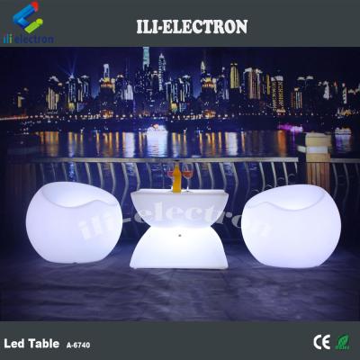 Cina Rechargeable square LED illuminou bar table with remote control/romantic outdoor table in vendita
