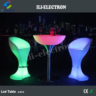 Cina Stylish rechargeable round PE plastic LED bar table/ LED coffee table/ night culb table in vendita