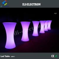 China commercial used plastic led cocktail table for sale