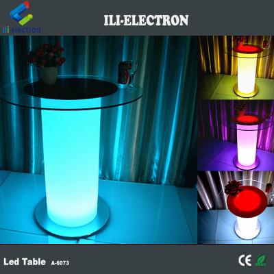 中国 Glass table top illuminated led bar tables 販売のため