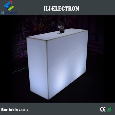 Cina Commerciale LED luminoso Bar Contatore, rettangolare LED Glow Table impermeabile in vendita