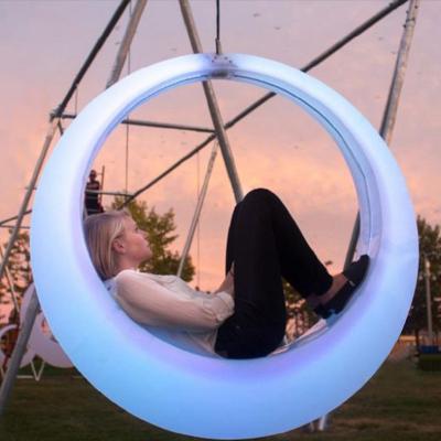 Cina Event Decor Glowing Plastic Led Patio Swing Light Outdoor Furniture in vendita