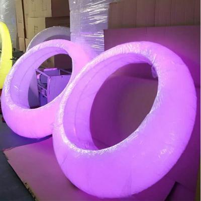 Cina Event Decor Glowing Plastic Led Patio Swing Light Outdoor Furniture in vendita