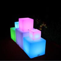 China Plastic LED Cube Light With Remote Control And Adjustable Brightness for sale