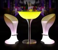 China Led Cocktail Table Lights Led Illuminated Cocktail Table for sale