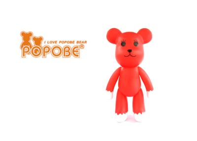 Cina POPOBE a 5 pollici rosso ha personalizzato la decorazione dell'ufficio del supporto del telefono dei regali dell'orso in vendita