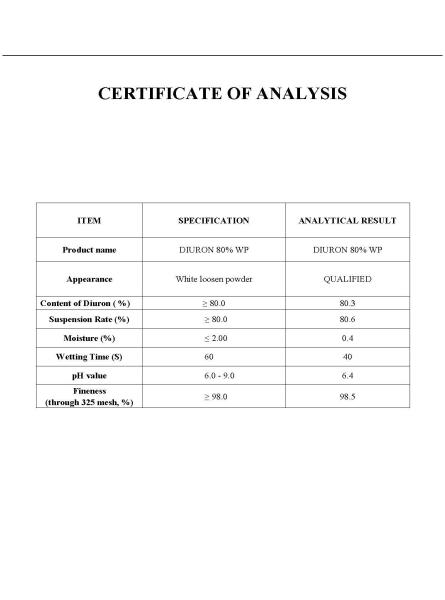 Quality Diuron 80% WDG, 80% WP, SC, 98% Tech for sale