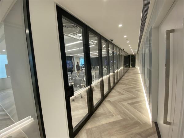 Commercial Clear Modular Glass Wall System Movable Glass Partition Walls