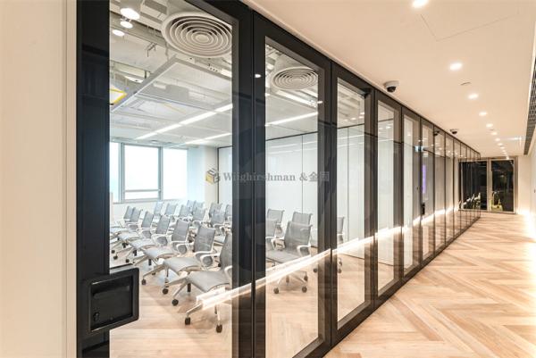 Commercial Clear Modular Glass Wall System Movable Glass Partition Walls