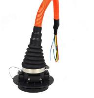 China RDC EV Charger Holder Socket Type 2 Socket Cable Support EV Charger With  0.5 M Threaded Pipe for sale