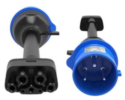 China RDC Best Quality  Model S 3 X Y Gen 2 Ev Charger Extension Cord Connector 3pin Blue CEE Adapter For Tesla for sale