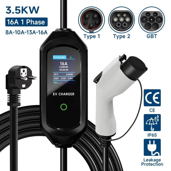 Quality GBT Customised Electric EV Charging Wallbox For Home 16A 32A 3.5kw 7KW 22KW for sale